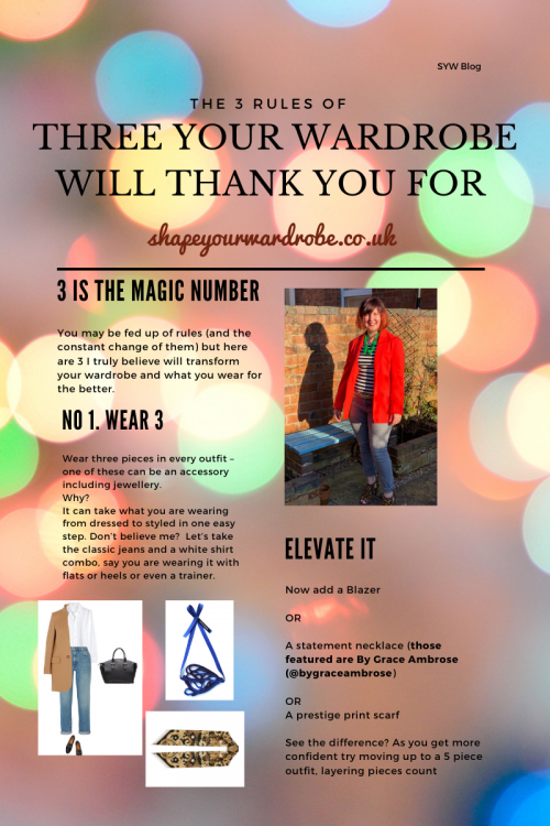 The 3 rules of Three Your Wardrobe Will Thank You For - Shape Your Wardrobe